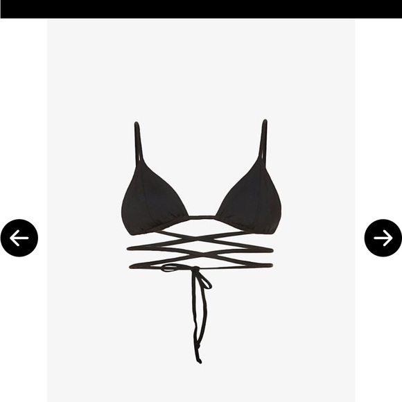WeWoreWhat | Swim | Nwt Weworewhat Cooper Black Triangle String Bikini ...